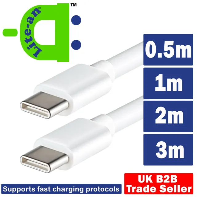 USB C TO C Cable Fast Charger Lead Type C Ipad Macbook Laptop Phone PD ...