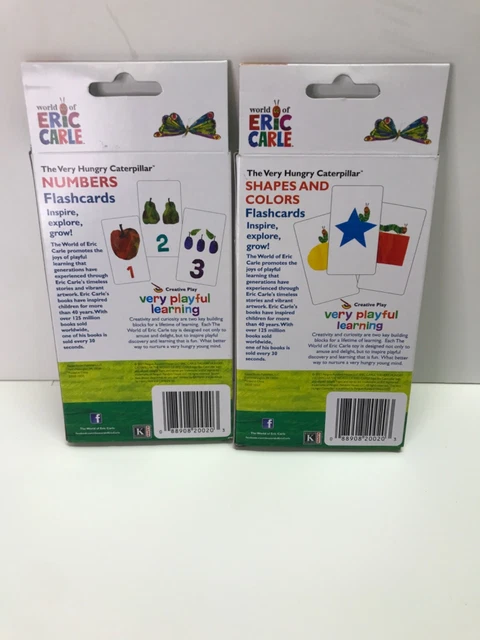 THE VERY HUNGRY Caterpillar Learning Flashcards Alphabet/Numbers/Shapes ...