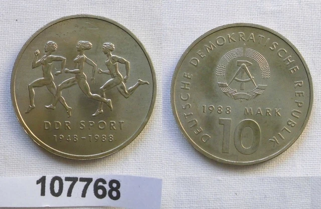 DDR GEDENK MÜNZE 10 Mark 40 Jahre DDR Sport 1988 (107768) EUR 6,27 ...