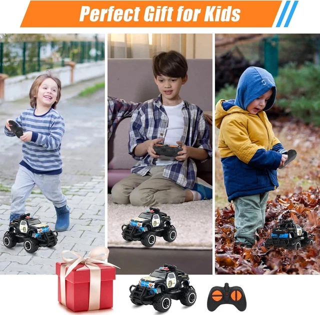 MINI REMOTE CONTROL Police Car Toy for Kids, Fast RC Vehicle Gift Age 3 ...