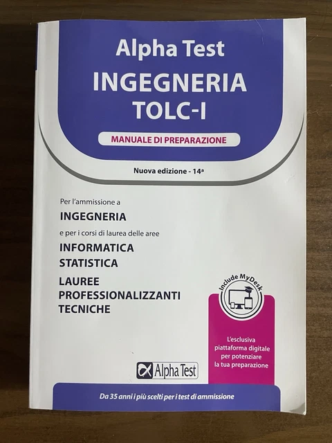 ALPHA TEST INGEGNERIA TOLC-I + Manuale 4000 Quiz EUR 35,00 - PicClick IT