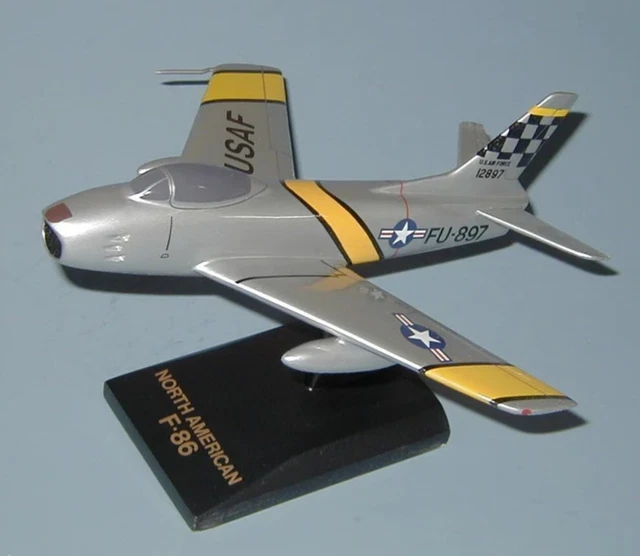 USAF NORTH AMERICAN F-86 Sabre Desk Display Fighter Jet Model 1/48 SC ...
