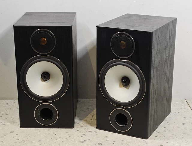 MONITOR AUDIO BRONZE BX2 Black Bookshelf Speakers Pair Hi-fi FAULTY ...