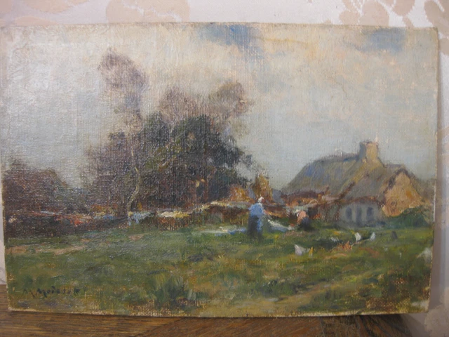 ANCIEN TABLEAU IMPRESSIONNISTE EUR 130,00 - PicClick FR