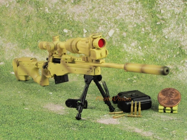MILITARY 1:6 ACCURACY International AWM MK 13 Mod 5 G22 Desert Sniper ...