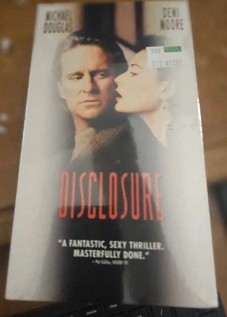 DISCLOSURE (VHS, 1995) Michael Douglas Demi Moore Watermarks SEALED £14 ...