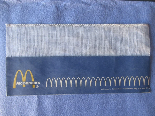 VINTAGE MCDONALDS EMPLOYEE Paper Hat Blue $20.00 - PicClick CA