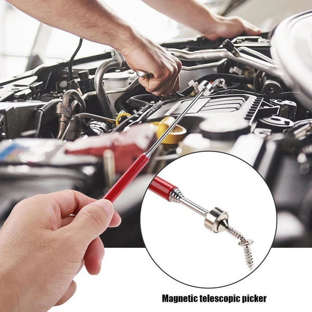 B# TELESCOPIC MAGNETIC Pick-Up Tools Portable Magnet Extended Picking ...