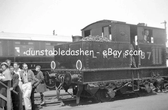 RAILWAY NEGATIVE: LNER Y3 CLASS SENTINEL 4wVBGT 87 ON EXHIBITION 1930s ...