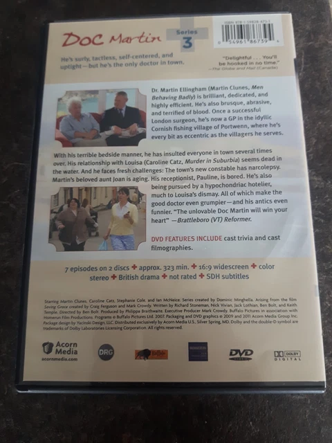 MARTIN CLUNES DOC Martin Series 3 2 Disc 2011 DVD Widescreen Very Good ...