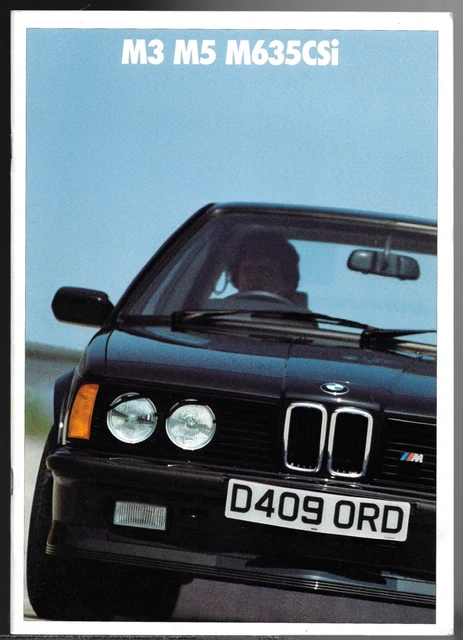 BMW M3 M5 & M635 CSi 1987 UK Markt Verkaufsbroschüre 3er 5er 6er EUR ...