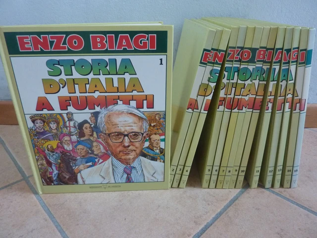 STORIA D'ITALIA A FUMETTI Enzo BIAGI 15 volumi completa 1988 ottime ...