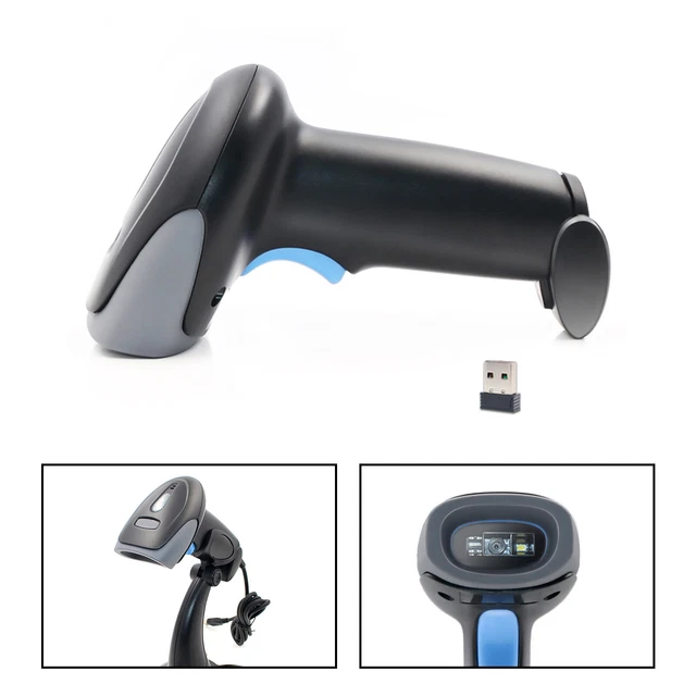 WM930 USB SANS fil 2D+1D Laser Scanner Bar Code Reader Handheld Gun ...