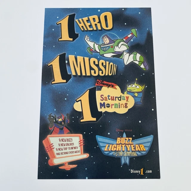 BUZZ LIGHTYEAR OF Star Command Promo Poster Disney Pixar Cartoon 2000s ...