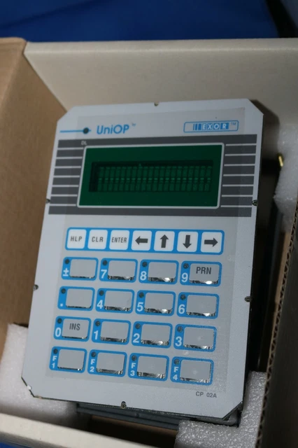 EXOR UNIOP CP02F-02-0041 HMI BEDIENPANEL DISPLAY 24VDC 9 function keys ...