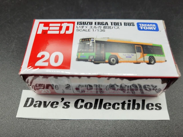 TAKARA TOMY TOMICA #20 Isuzu Erga Toei Bus 1/136 Scale *US Seller* $6. ...