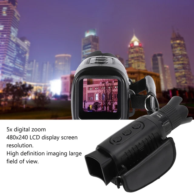 NIGHT VISION MONOCULAR Infrared Camera 5x Digital Zoom Telescope LCD ...