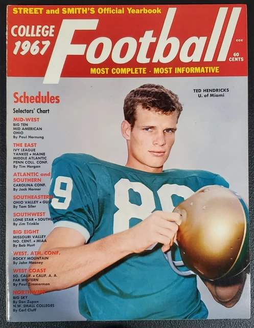 STREET AND SMITH'S 1967 College Football Yearbook Ted Hendricks ...