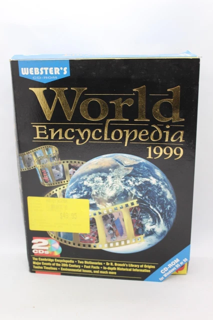 VINTAGE WORLD ENCYCLOPEDIA 1999 Big Box Pc Software Windows 95 $29.13 ...