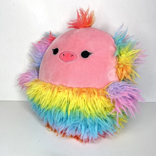 SQUISHMALLOWS ELDA THE Rainbow Ostrich Plush Fuzzy Pig Stuffed Toy ...
