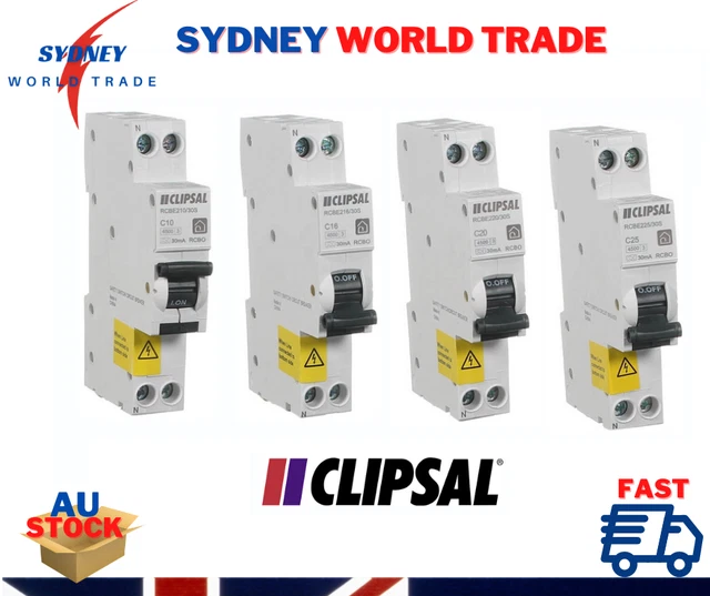CLIPSAL SCHNEIDER 4.5KA RCBO RCD MCB Safety Switch Circuit Breaker ...