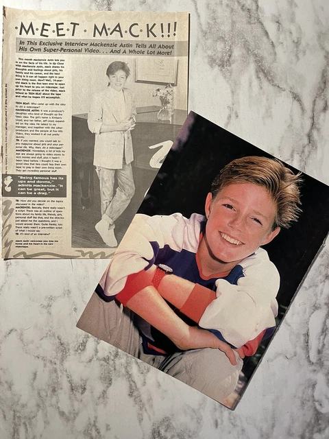 MACKENZIE ASTIN PINUP & Clipping from 80’s Teen Magazine. £4.69 ...