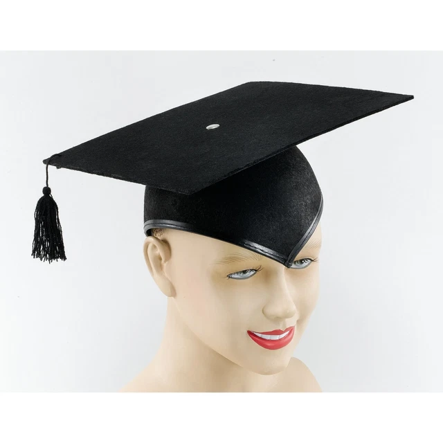 BRISTOL NOVELTY GRADUATION Mortar Board Felt Hat Unisex Fancy Dress New ...