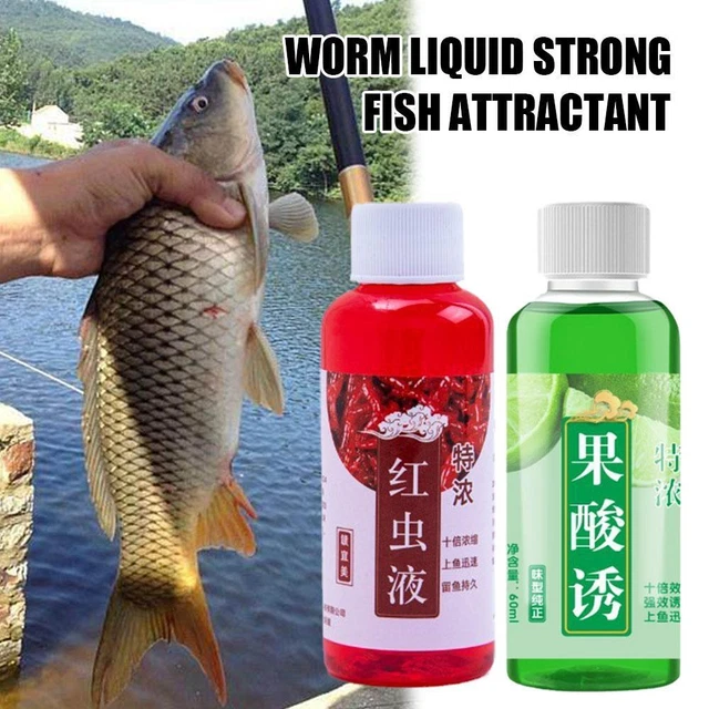 60ML FISH ATTRACTANT Concentrated Liquid Blood Worm Fish Spray Scent ...