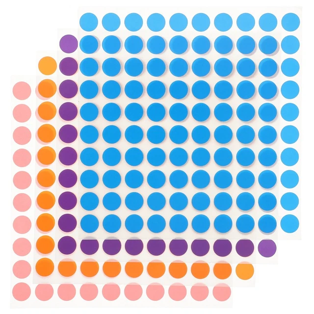 16PCS SELF ADHESIVE Sticky Color Coding Labels Removable Small Circle ...