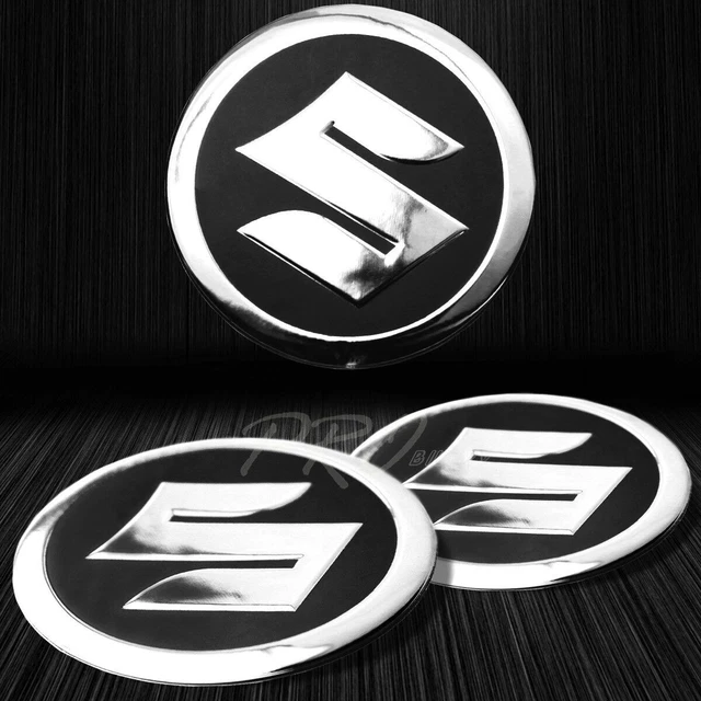 2X 2& 3D Emblem Decal Logo Fairing "S" Logo Sticker Suzuki Black ...