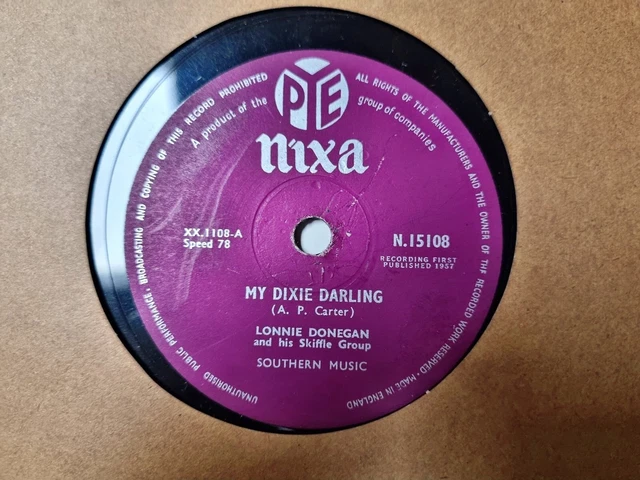 LONNIE DONEGAN - My Dixie darling/ I'm just a rolling stone Schellack ...