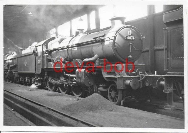 RAILWAY PHOTO GWR 4074 Caldicot Castle Old Oak Common Shed Great ...