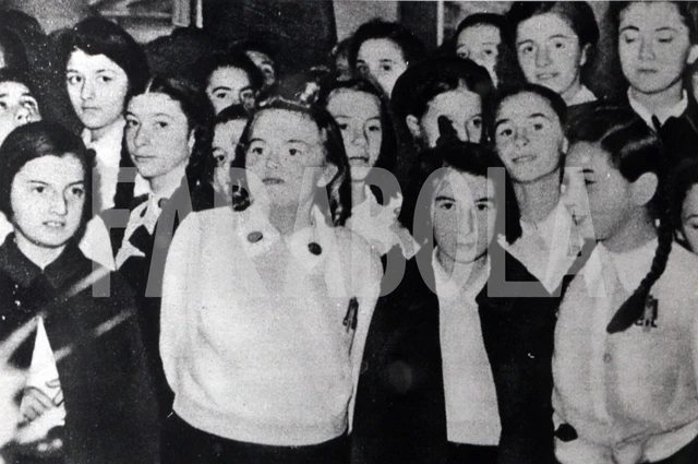 FOTO VINTAGE ANNA Maria Mussolini a scuola, Roma, Italia, stampa 24 x ...