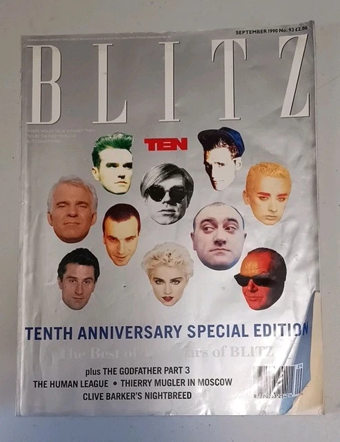 BLITZ MAGAZINE. SEPTEMBER 1990. No. 93. 10th Anniversary Special ...