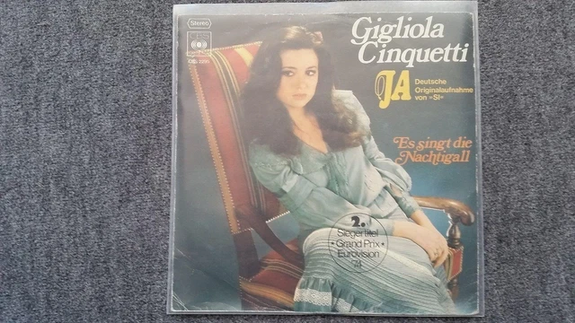 GIGLIOLA CINQUETTI - Ja 7'' Single Eurovision 1974 SUNG IN GERMAN EUR ...