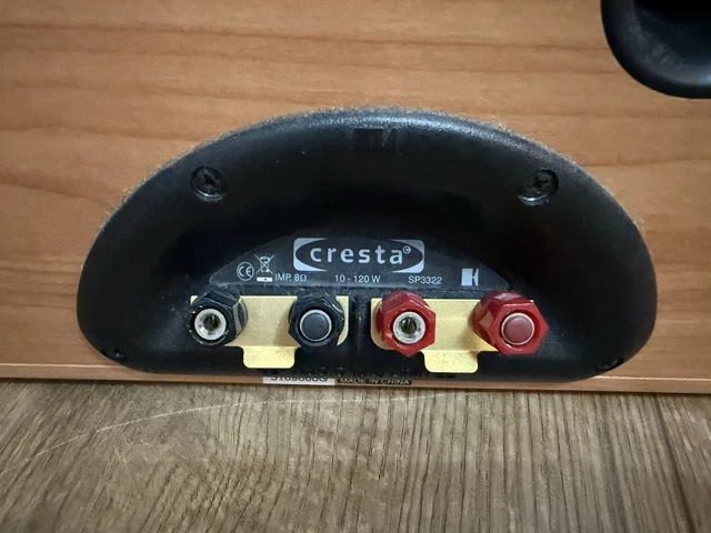 KEF CRESTA CHANNEL speaker. SP3322 a 120W cherry wood with a black ...