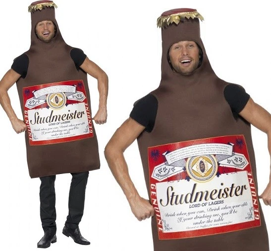 HOMMES ADULTE STUDMEISTER Bière Bouteille Costume Déguisement 80s Par ...