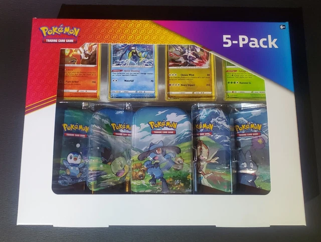 POKÉMON 5 PACK Mini Tins, Sinnoh Stars plus 4 Promo Cards Factory ...