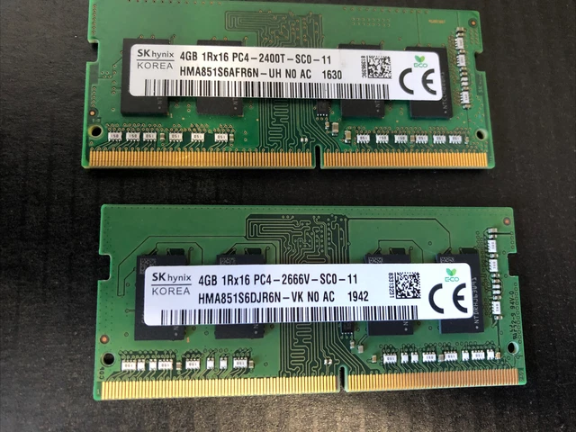SK HYNIX 2 x 4GB (8GB) RAM PC4-2400T DDR4 Laptop Memory Stick for HP ...