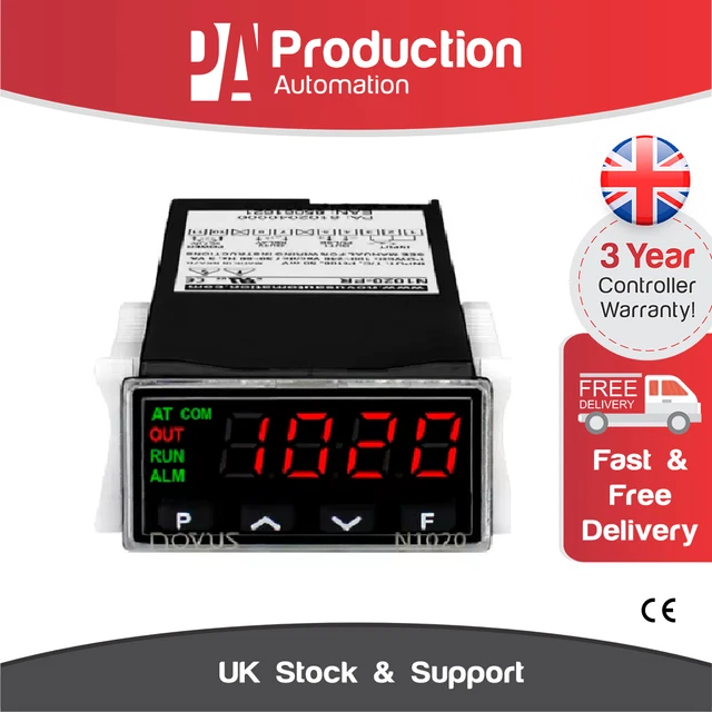 1/32 DIN PID Temperature Controller SSR Pulse + Relay, USB (100-240V ...