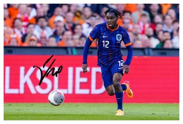 JEREMIE FRIMPONG - HOLLAND EURO 2024 - 6x4 Signed Autograph PHOTO Print ...