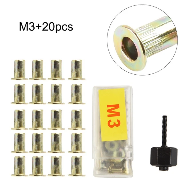 MANO RIVETTO DADO Testa Alluminio Dado Set M6/M8/M10 Con M3-M12 Dado ...