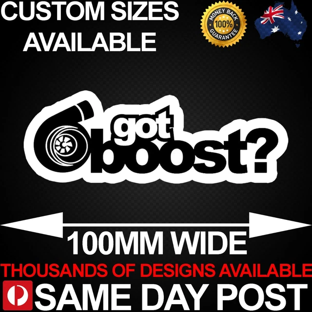 GOT BOOST? 100MM Wide Vinyl Car Sticker Decal Cheap JDM V8 4x4 4WD ...