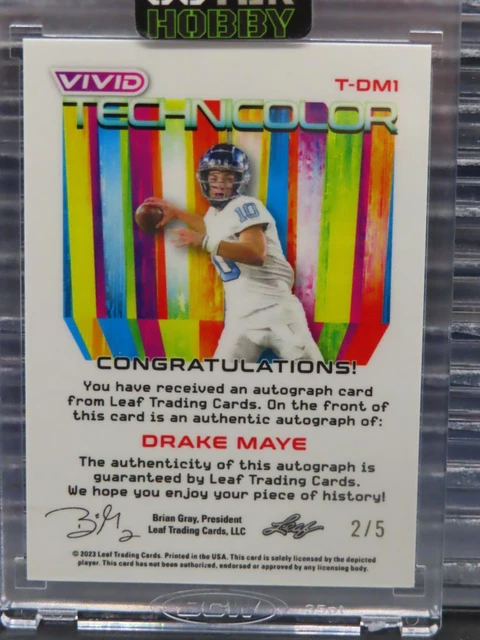 Football Hype 2023 Leaf HYPE! Drake Maye Rookie Card #114a - Limited ...