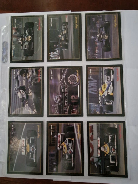 PRO TRAC'S RACING Cards 1991 F1 Formula One Old 121-129 Mansell £3.00 ...
