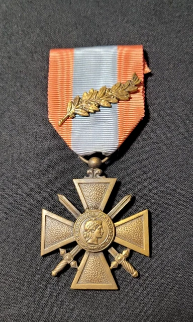 WW2 ORIGINAL FRENCH War Cross 1939-1945 External Operations citation ...