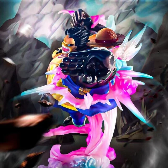 FIGURINE ONE PIECE Monkey D. Luffy Gear 4 Gun PVC Anime Figure 30cm ...