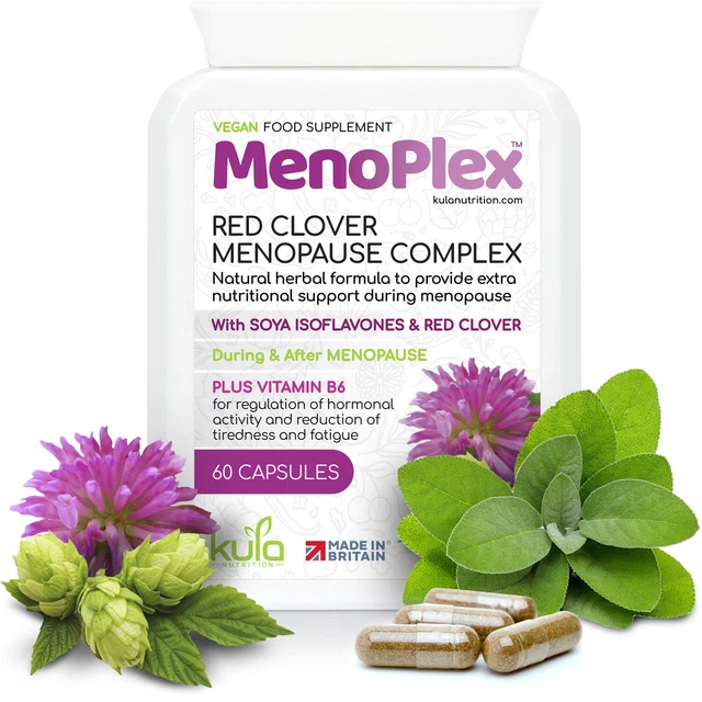MENOPLEX - RED Clover Menopause Support Complex with Vitamins - 60 ...