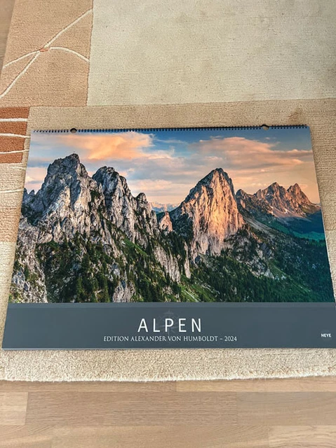 WANDKALENDER - KALENDER 2024 - Edition Alexander v. Humboldt - Alpen EUR 7,50 - PicClick DE