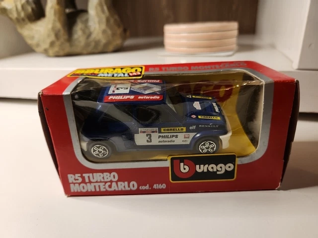 BBURAGO RENAULT R5 Turbo Monte Carlo Rally 4160 modèle voiture moulée ...